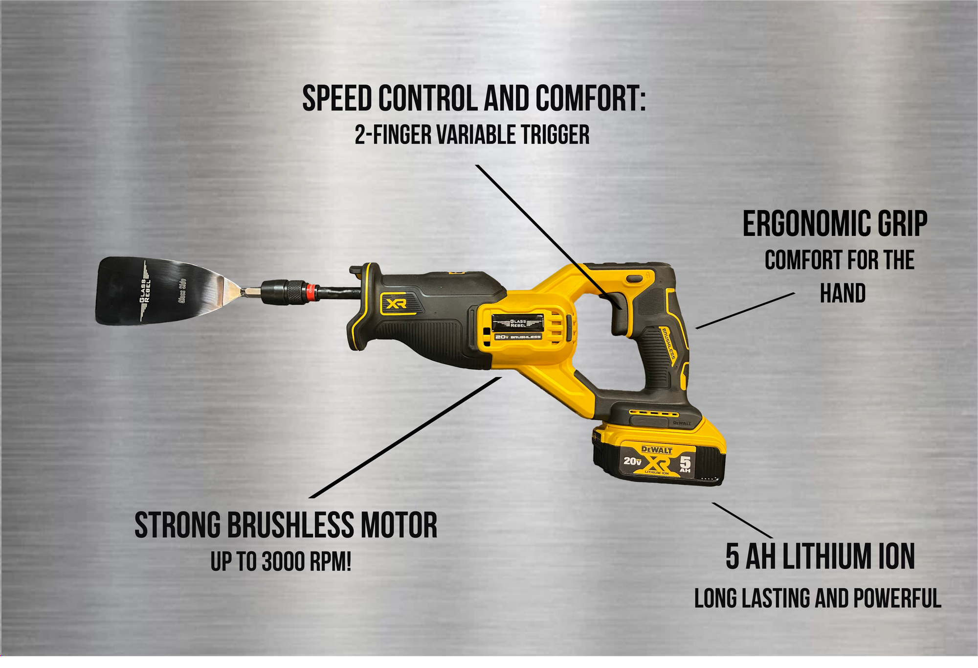 Glass Rebel - Premium Quick Connect Auto Glass Removal Tool